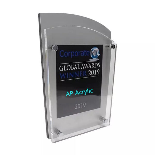 Custom acrylic awards with screw